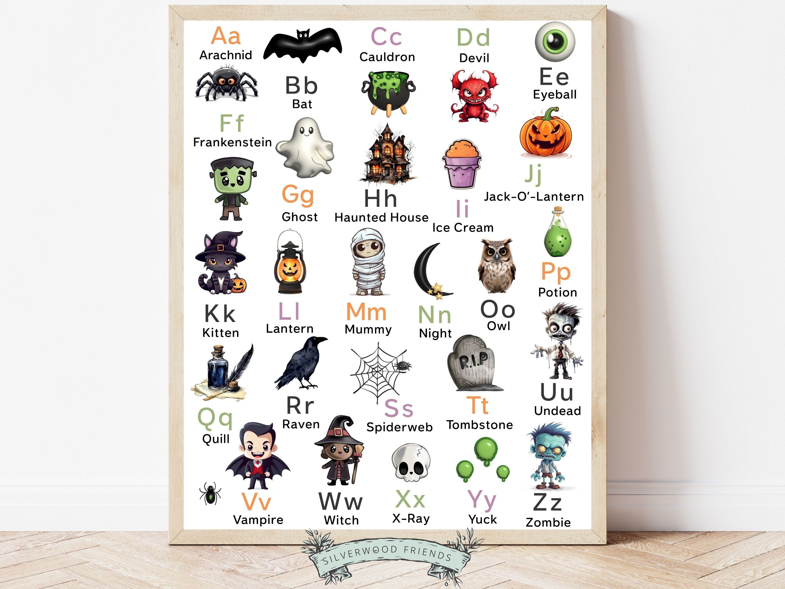 Halloween Alphabet Poster – Silverwood Friends